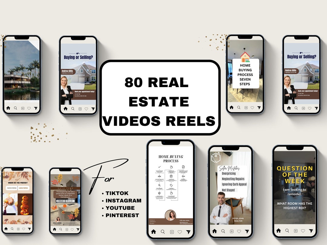 80 Real Estate Reel Templates | Tiktok and Instagram Reels | Real ...