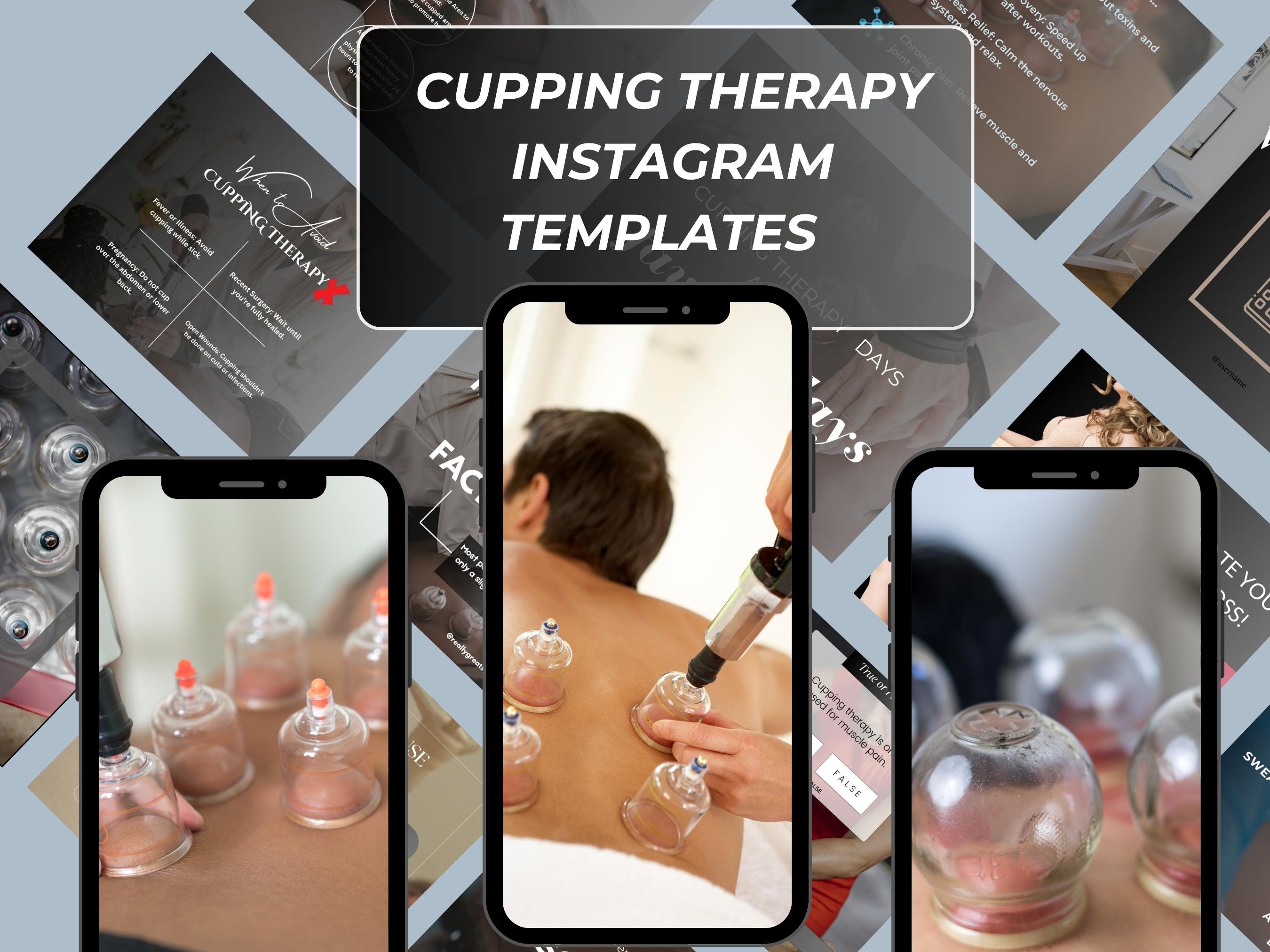 Cupping Therapy Instagram Template, Aesthetic Hijama Social Media ...
