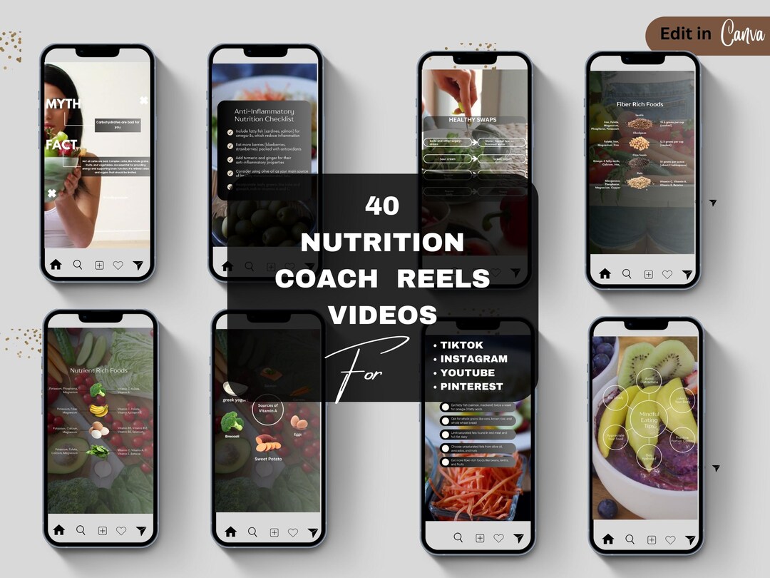 40 Nutrition Reels, Health Coach Instagram Reel, Nutrition Instagram ...