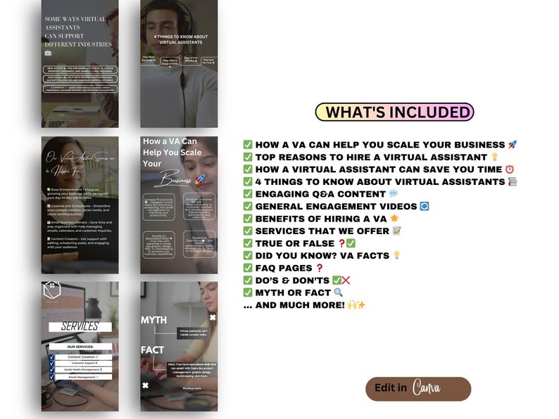 25 Virtual Assistant Instagram Reels Templates | Virtual Assistant ...