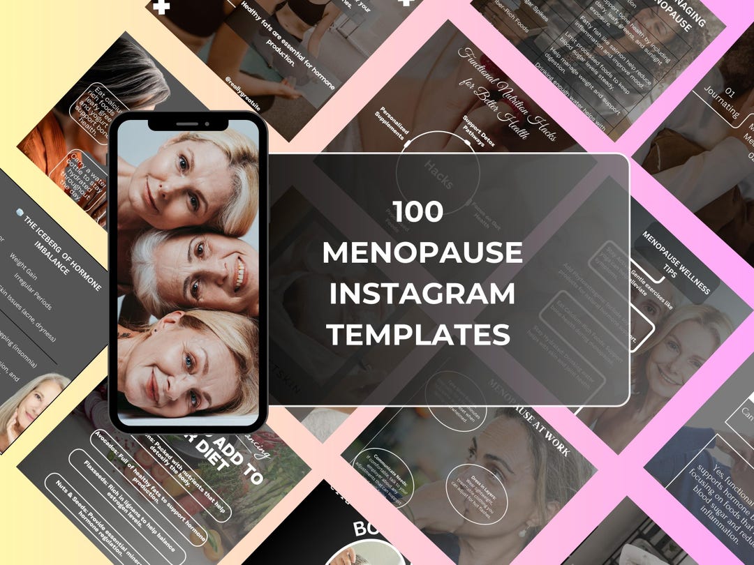 Menopause and Perimenopause Instagram Template, Hormone Social Media ...
