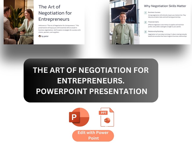 Negotiation Skills for Entrepreneurs | Powerpoint on Closing Successful ...