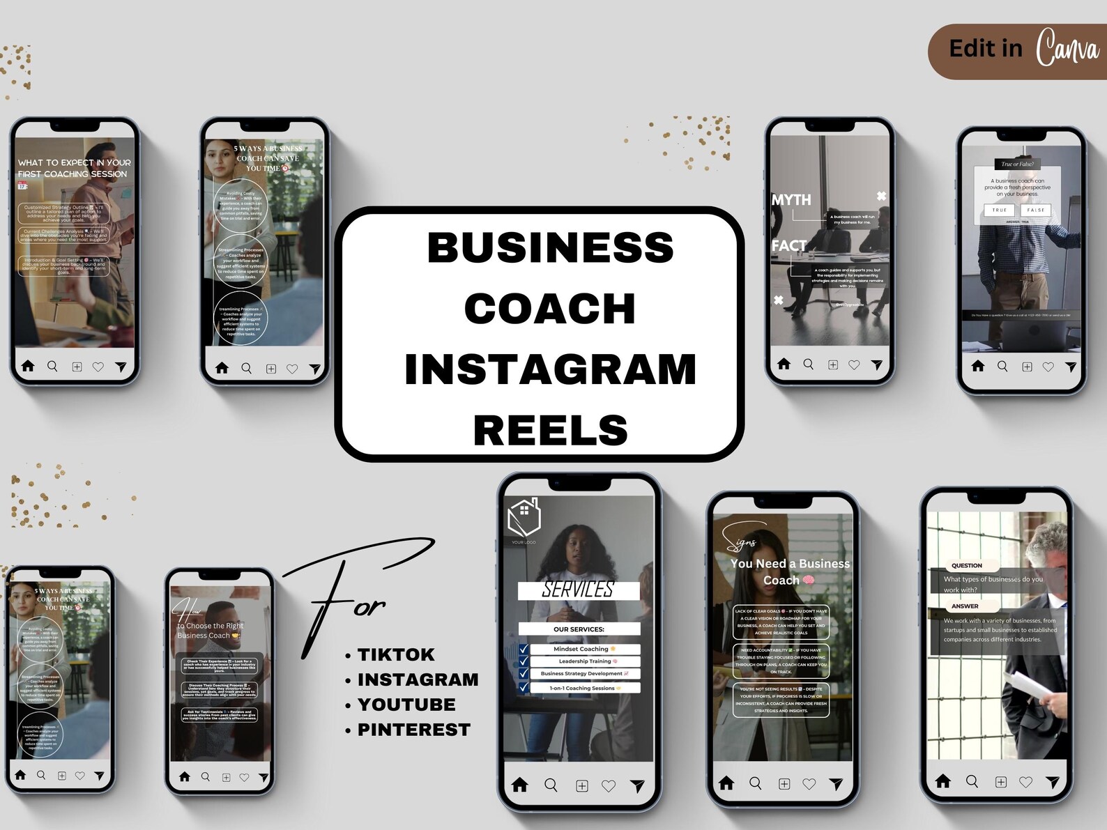 25 Business Coach Instagram Video Reel Templates I Social Media Manager ...