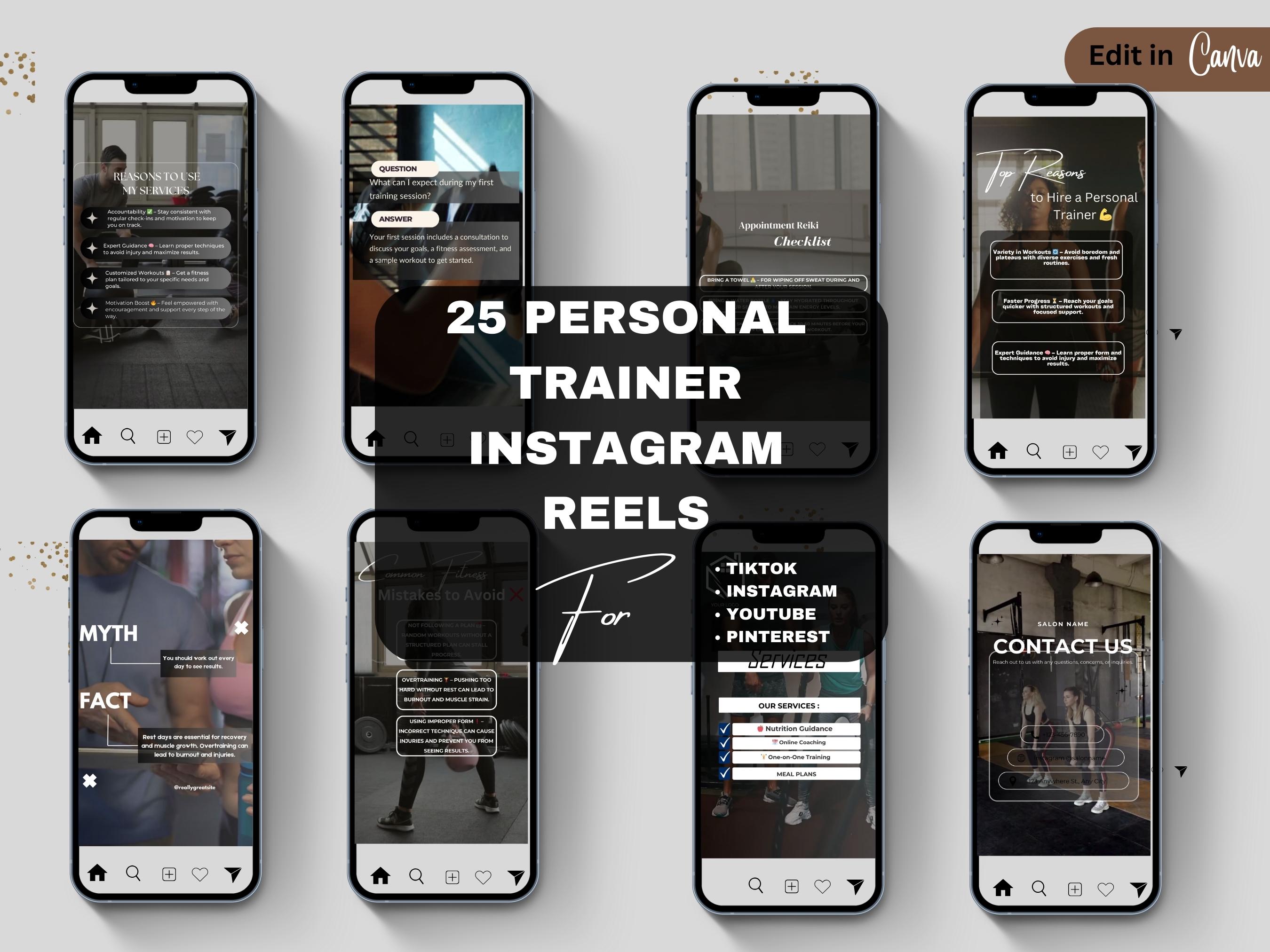 25 Fitness Coach Instagram Reels | Fitness Social Media Posts ...