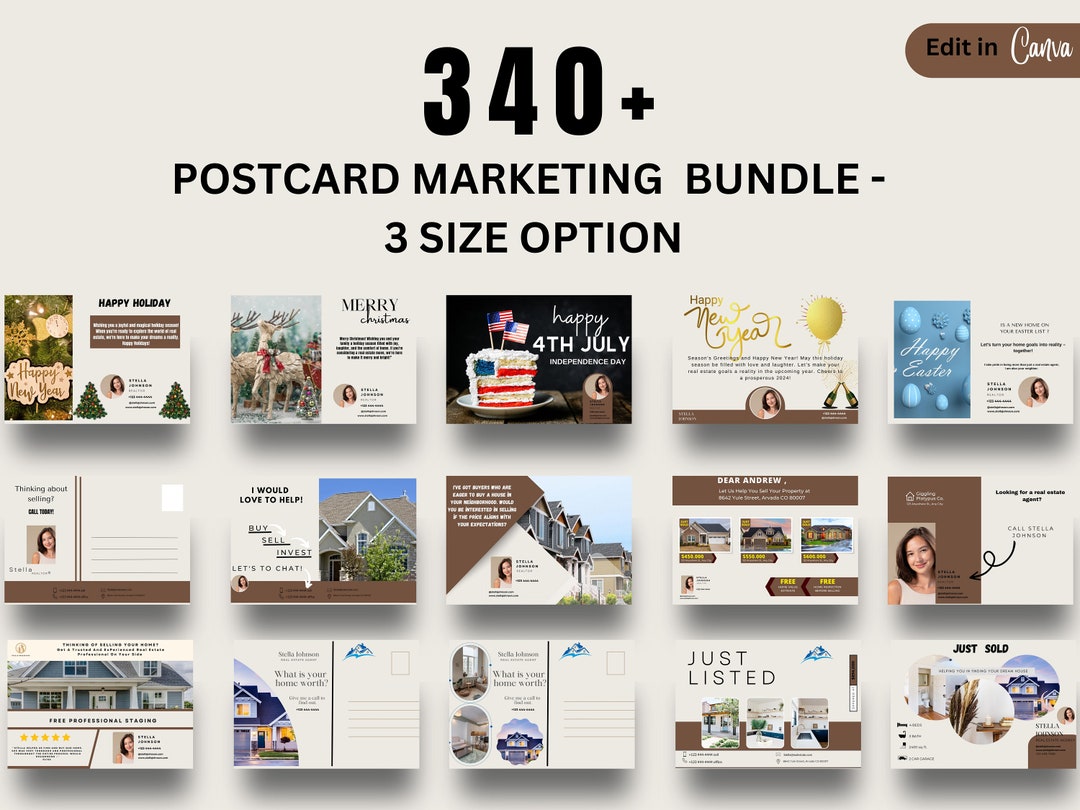 Editable Real Estate Postcard Bundle Template, Introduction Market ...