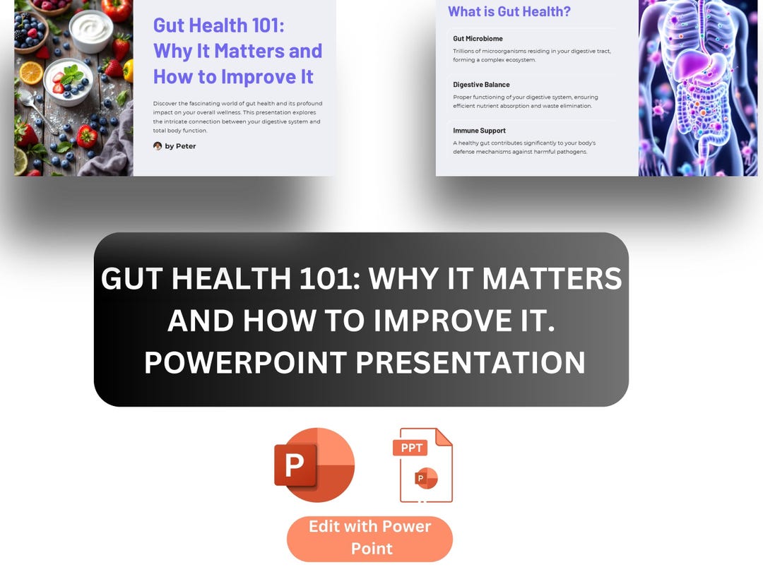 Gut Health 101 | Powerpoint Guide to Improving Gut Health ,gut Health ...