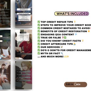 Credit Repair Instagram Reels Templates, Editable Canva Videos - Etsy
