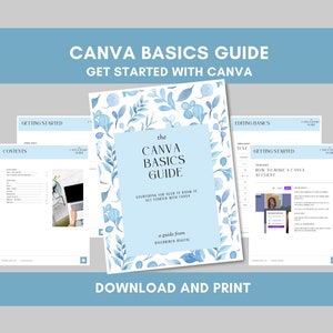 Printable Canva Basics Guide/instant Download/how to Use Canva/getting ...