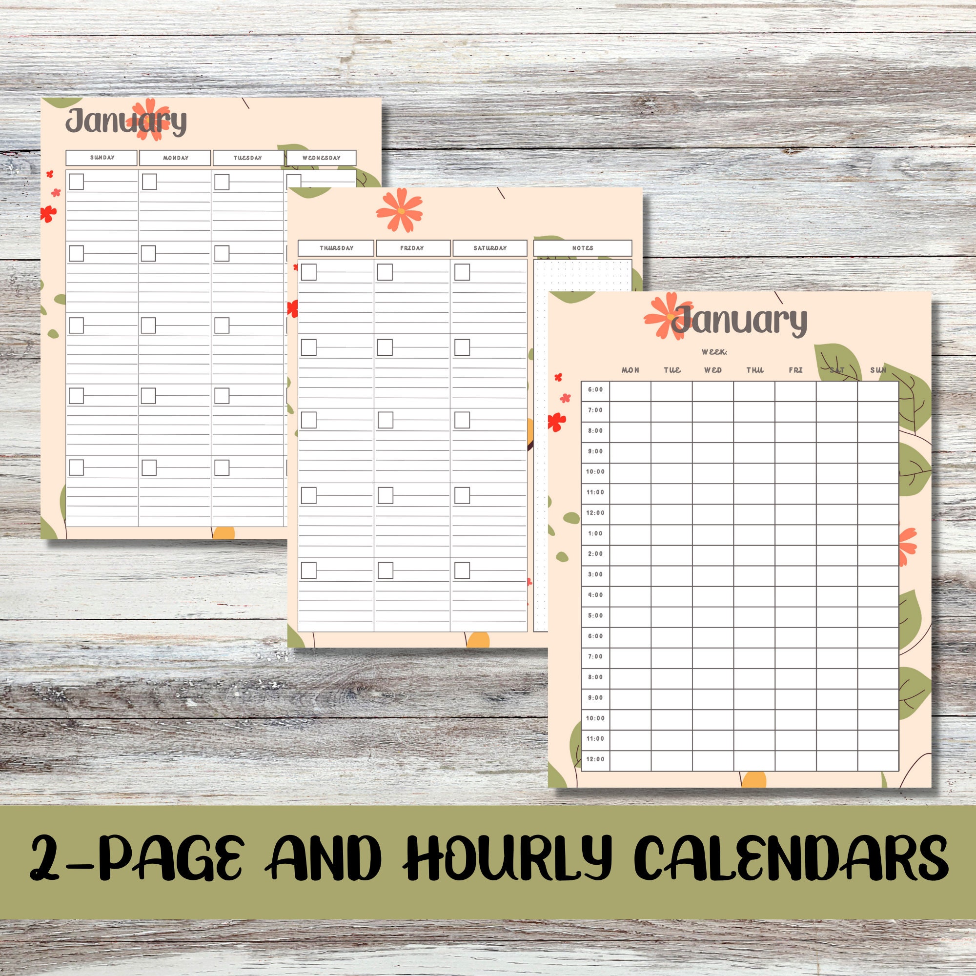 Editable Printable PTA Leader Planner/98-page Botanical Planner ...