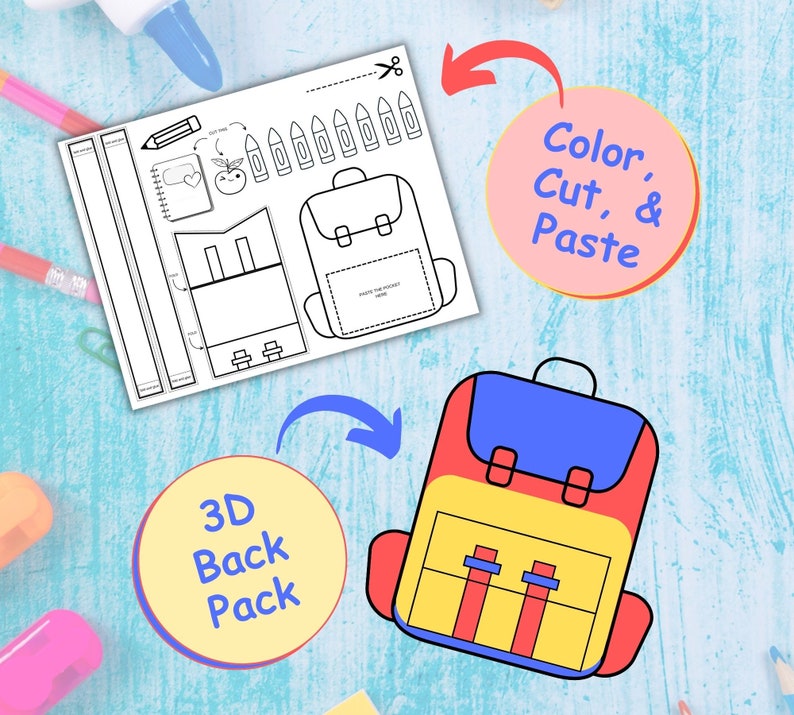 Back to School Kid's Craft Activity Bundle/printable Pdf/instant ...