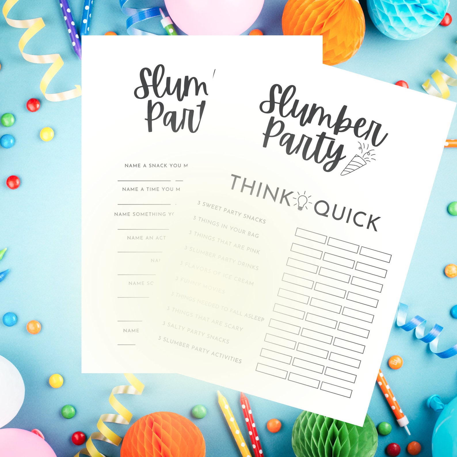 Printable Games Bundle/birthday Party Games/preteen and Teen Slumber ...