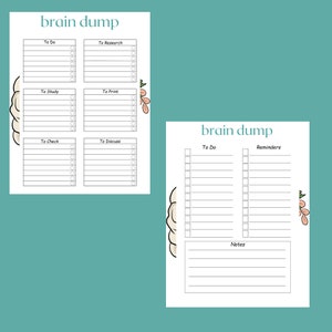 Printable Brain Dump Journal/19-page Journal/mental Health Journal ...
