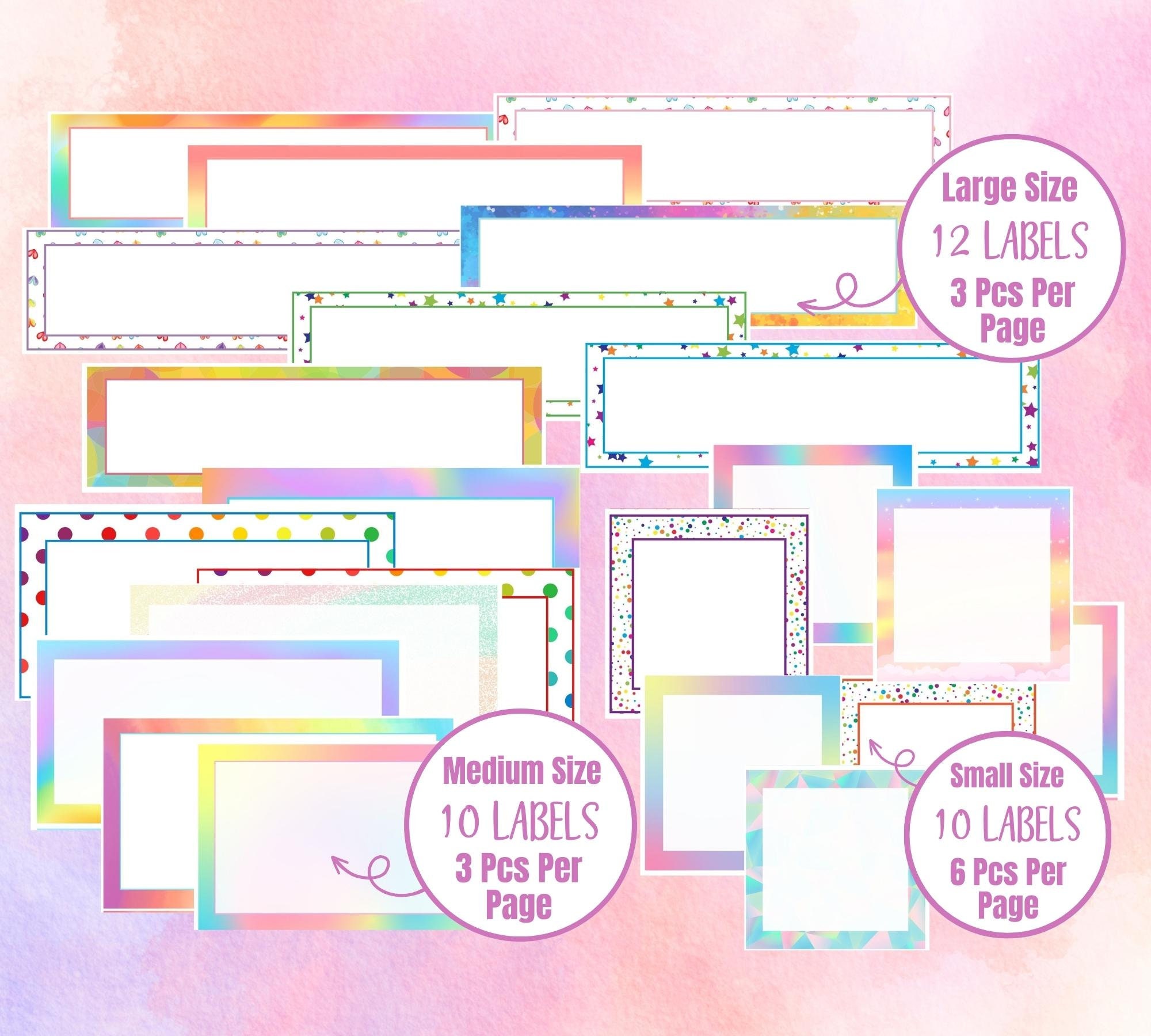Printable Blank Labels Set/30 Printable Stickers/watercolor Blank ...