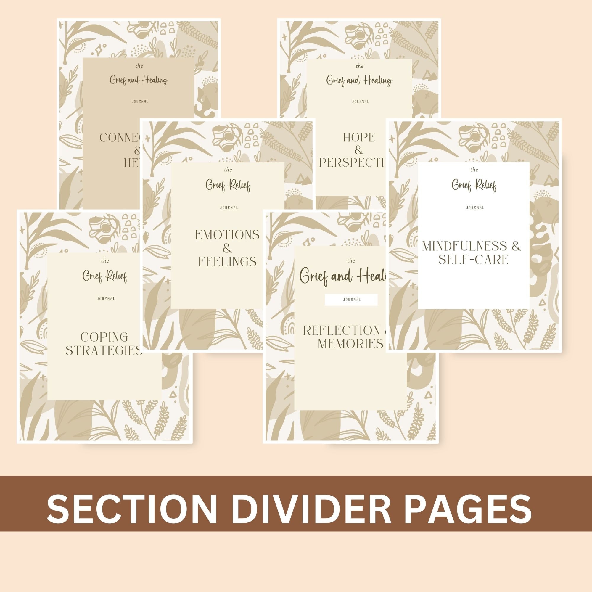 Printable Grief Journal Bundle/110-page Grief and Healing Journal ...