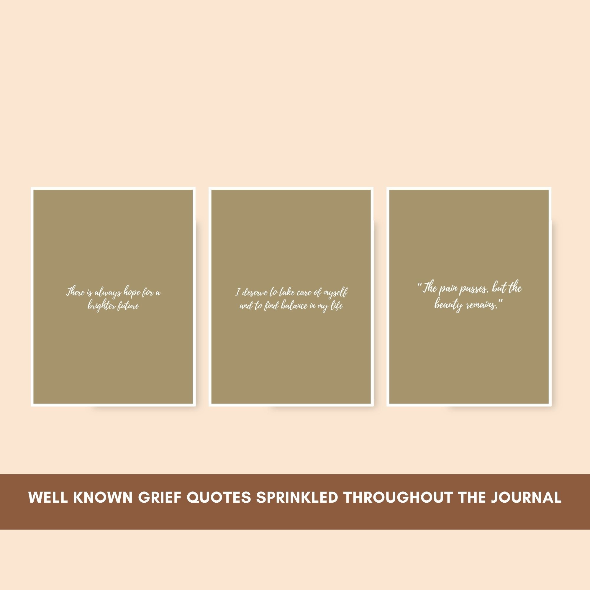 Printable Grief Journal Bundle/110-page Grief and Healing Journal ...