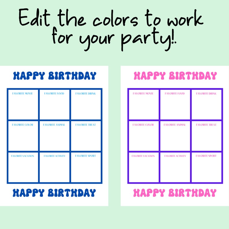 Printable Editable Birthday Trivia/printable Pdf/instant Download ...