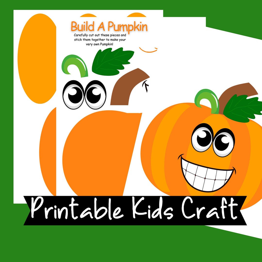 Printable Build A Pumpkin Craft/instant Download/build A Pumpkin Kids ...