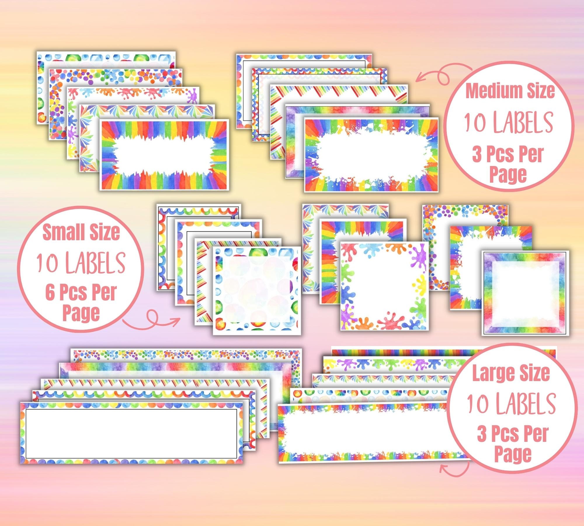 Printable Blank Labels Set/30 Printable Stickers/watercolor Blank ...