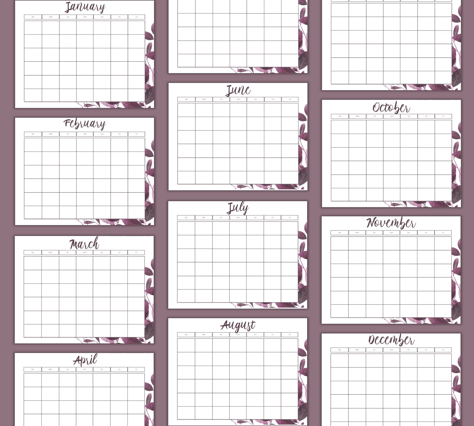 Editable Printable PTA Leader Planner/98-page Purple Floral Planner ...