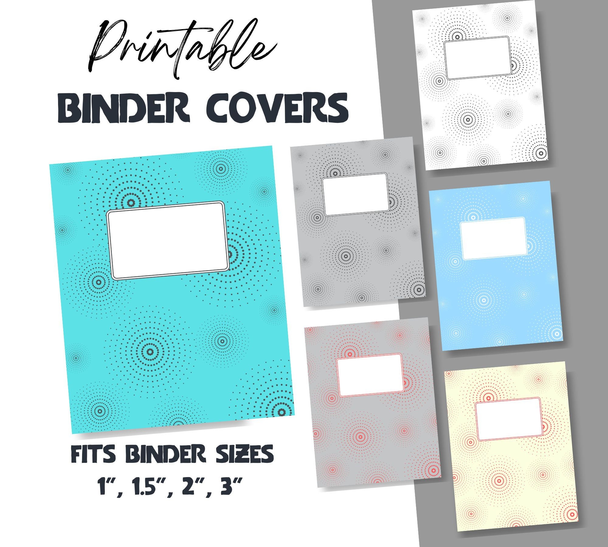 Printable Binder Covers Bundle/printable Pdf/instant Download Digital ...