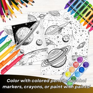 Printable Astronomy Space Coloring Book Pages/adult Coloring Pages/kids ...
