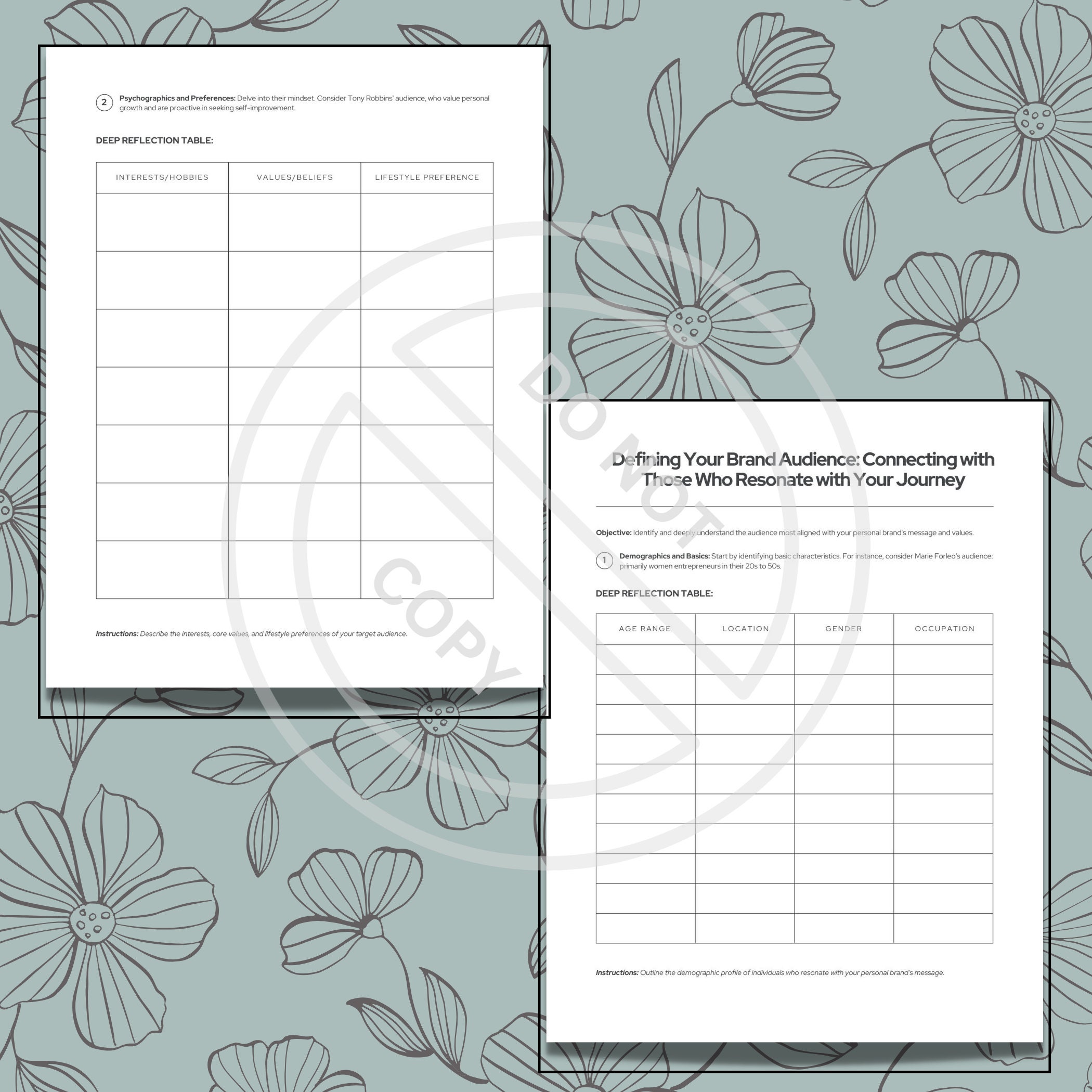 EDITABLE Printable Business Branding Workbook Template/branding ...