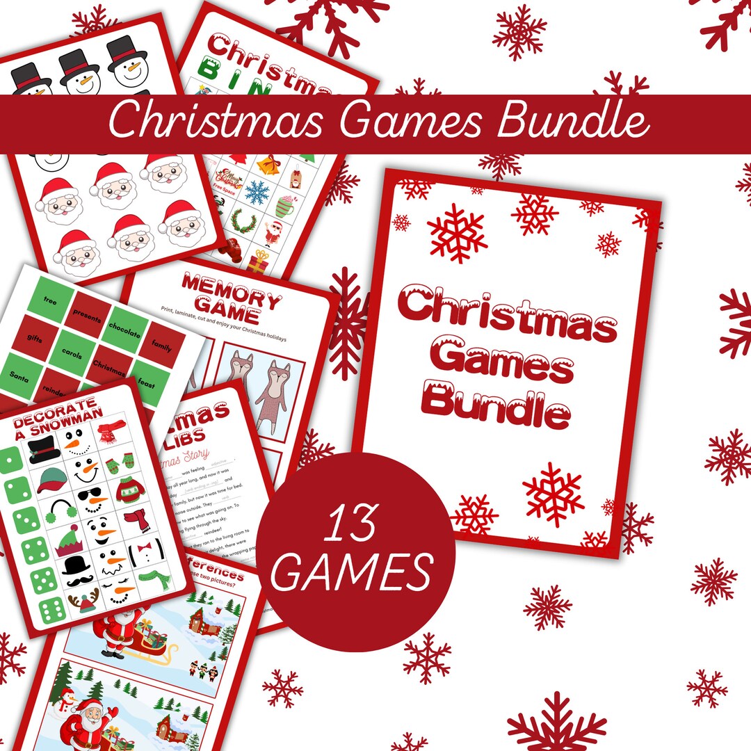 Printable Christmas Games Bundle/digital Download/13 Christmas Party ...
