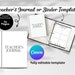 Teacher Journal Bundle Template/canva Journal Template/fully Editable ...