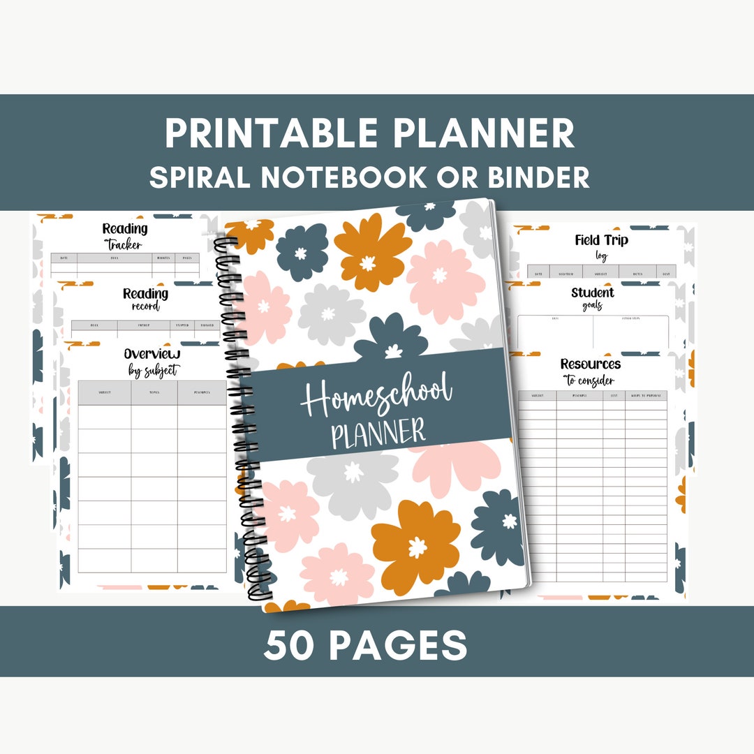 Printable Homeschool Planner/50-page Homeschool Teacher Binder ...
