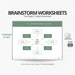 Editable Brainstorm Worksheet Templates/fully Editable Canva Template ...