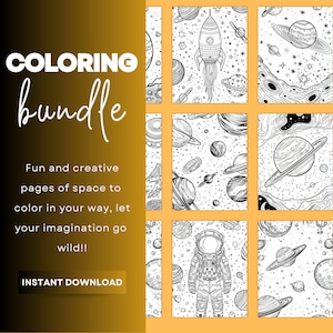 Printable Astronomy Space Coloring Book Pages/adult Coloring Pages/kids ...