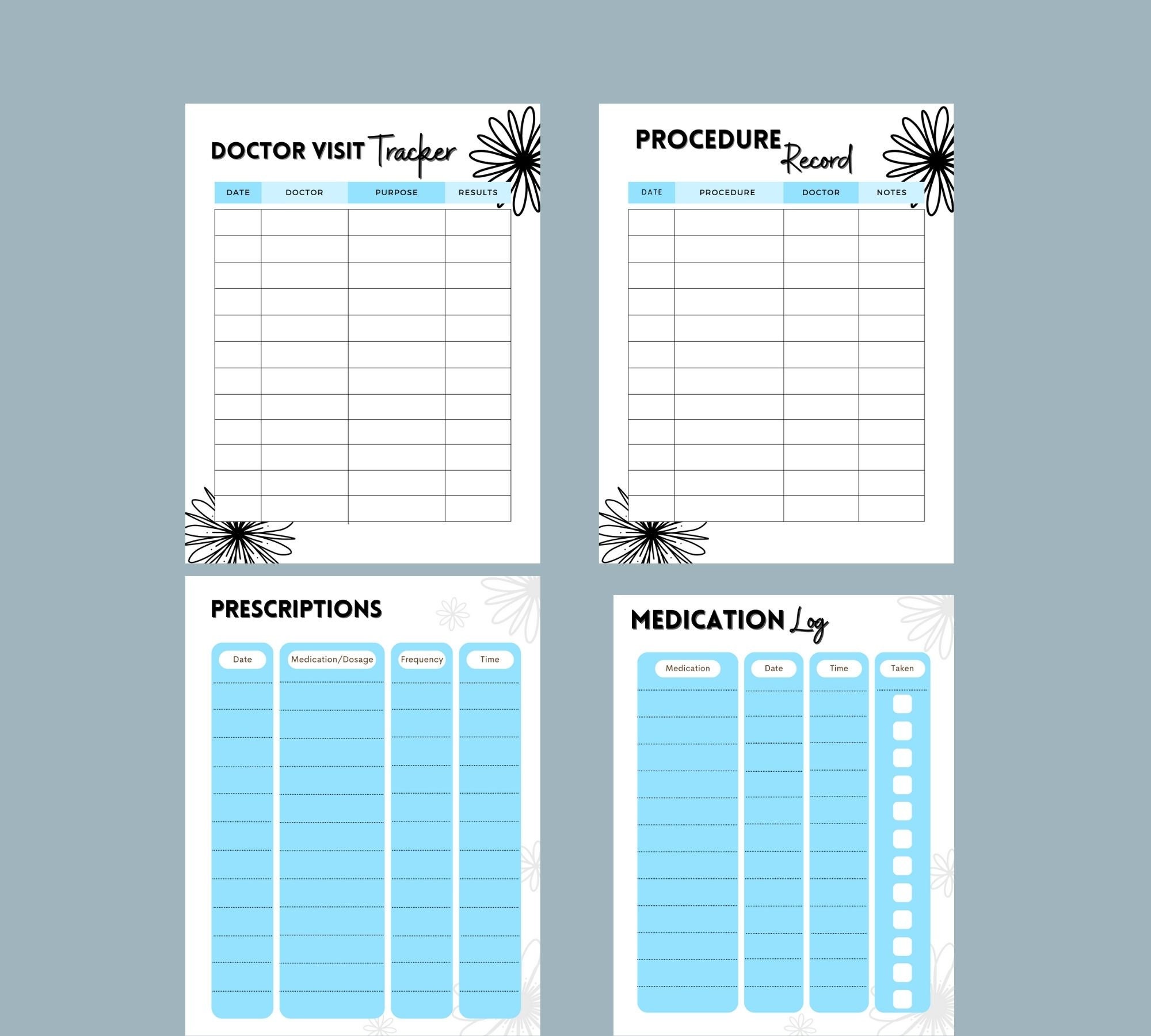 Printable Medical Planner/31-page Printable Family Medical Planner ...