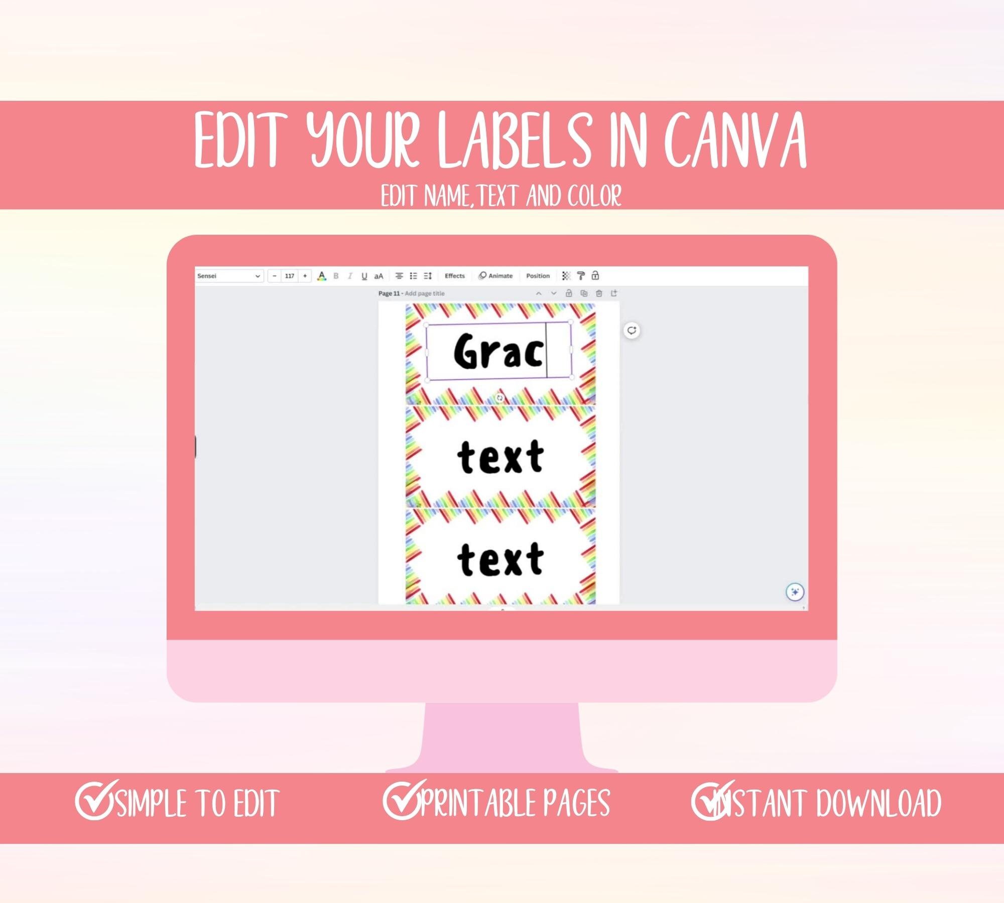 Printable Blank Labels Set/30 Printable Stickers/watercolor Blank ...
