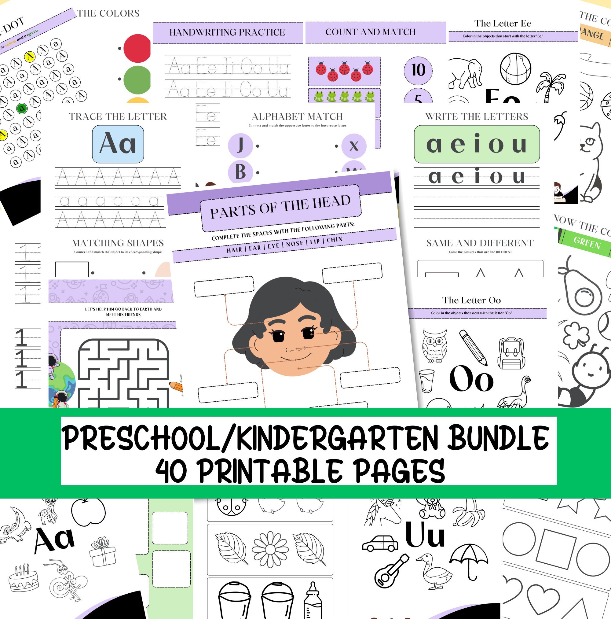 Printable Activity Sheets Bundle/printable Preschool Activity - Etsy