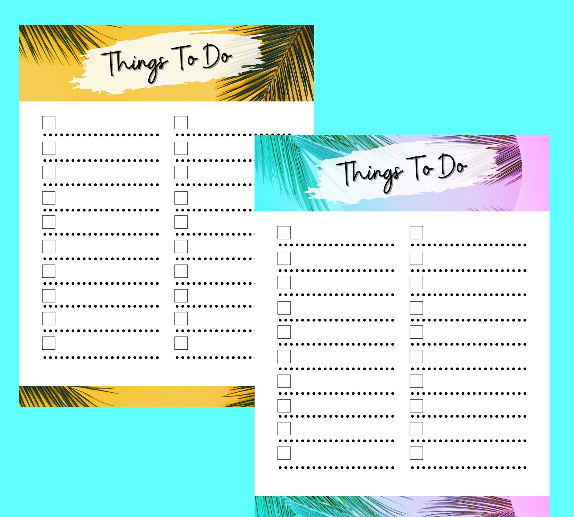 Printable to Do Lists Bundle/printable Pdf/instant Download Digital ...