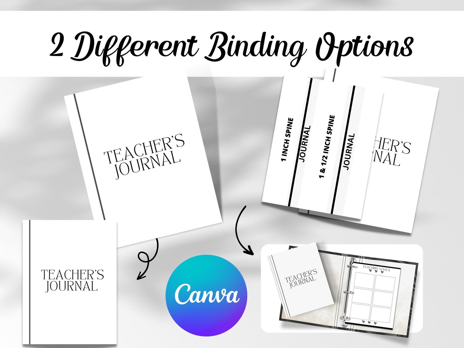 Teacher Journal Bundle Template/canva Journal Template/fully Editable ...