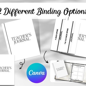 Teacher Journal Bundle Template/canva Journal Template/fully Editable ...