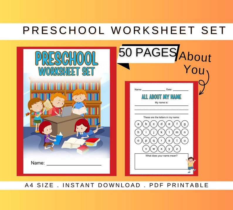 Printable Preschool Worksheets Bundle/printable Preschool Pages/instant ...