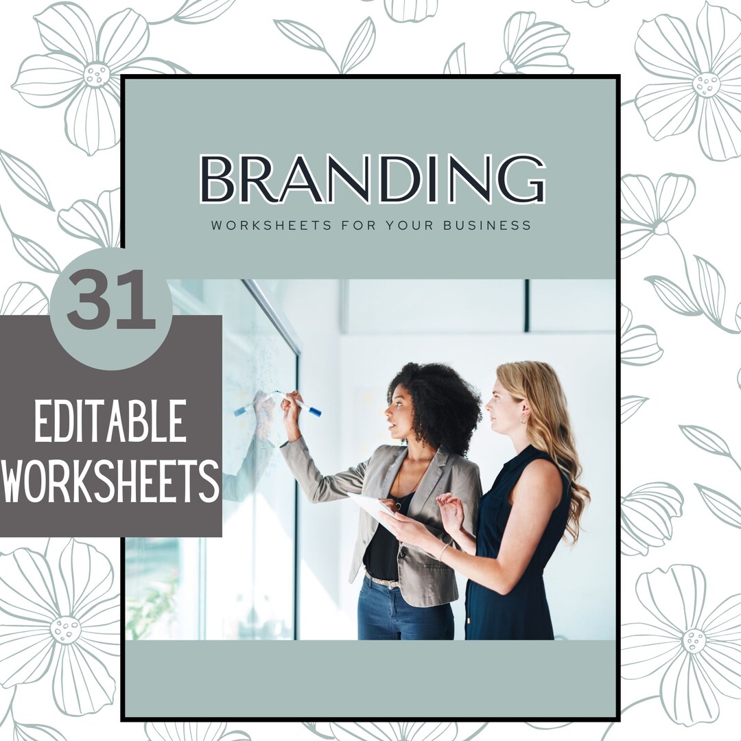 EDITABLE Printable Business Branding Workbook Template/branding ...