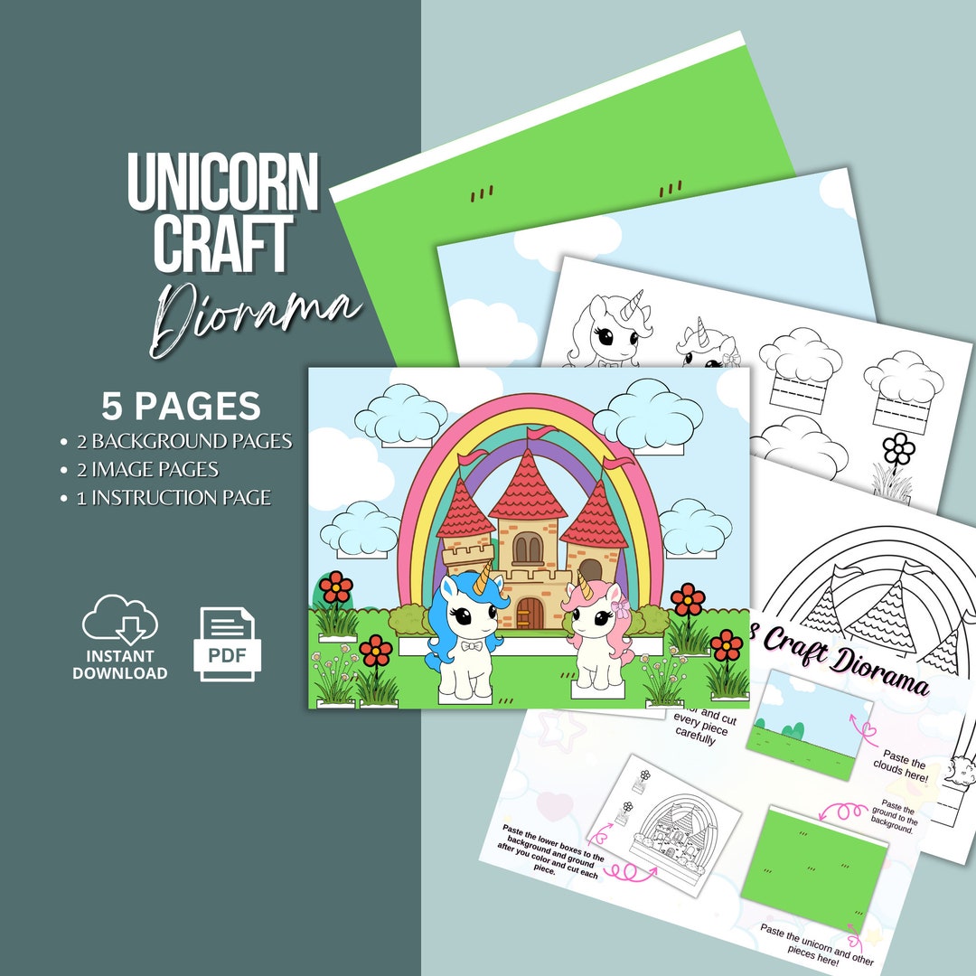 Unicorn Kid's Craft Activity/printable Pdf/kids Unicorn - Etsy