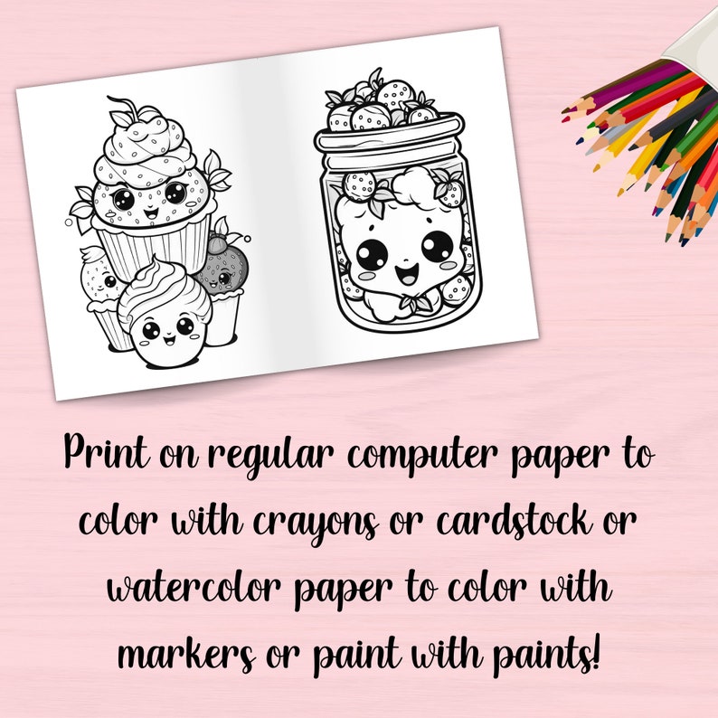Printable Sweet Treats Coloring Books/little Boy Little Girl Coloring ...