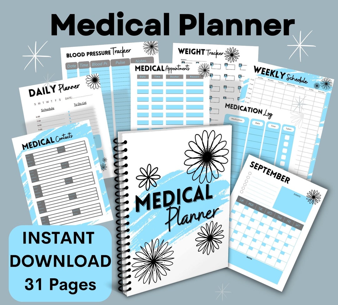 Printable Medical Planner/31-page Printable Family Medical Planner ...