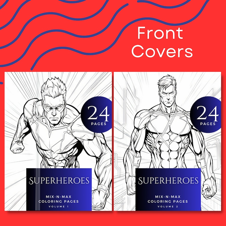 Printable Super Heroes Coloring Book Pages/adult and Kids Coloring ...