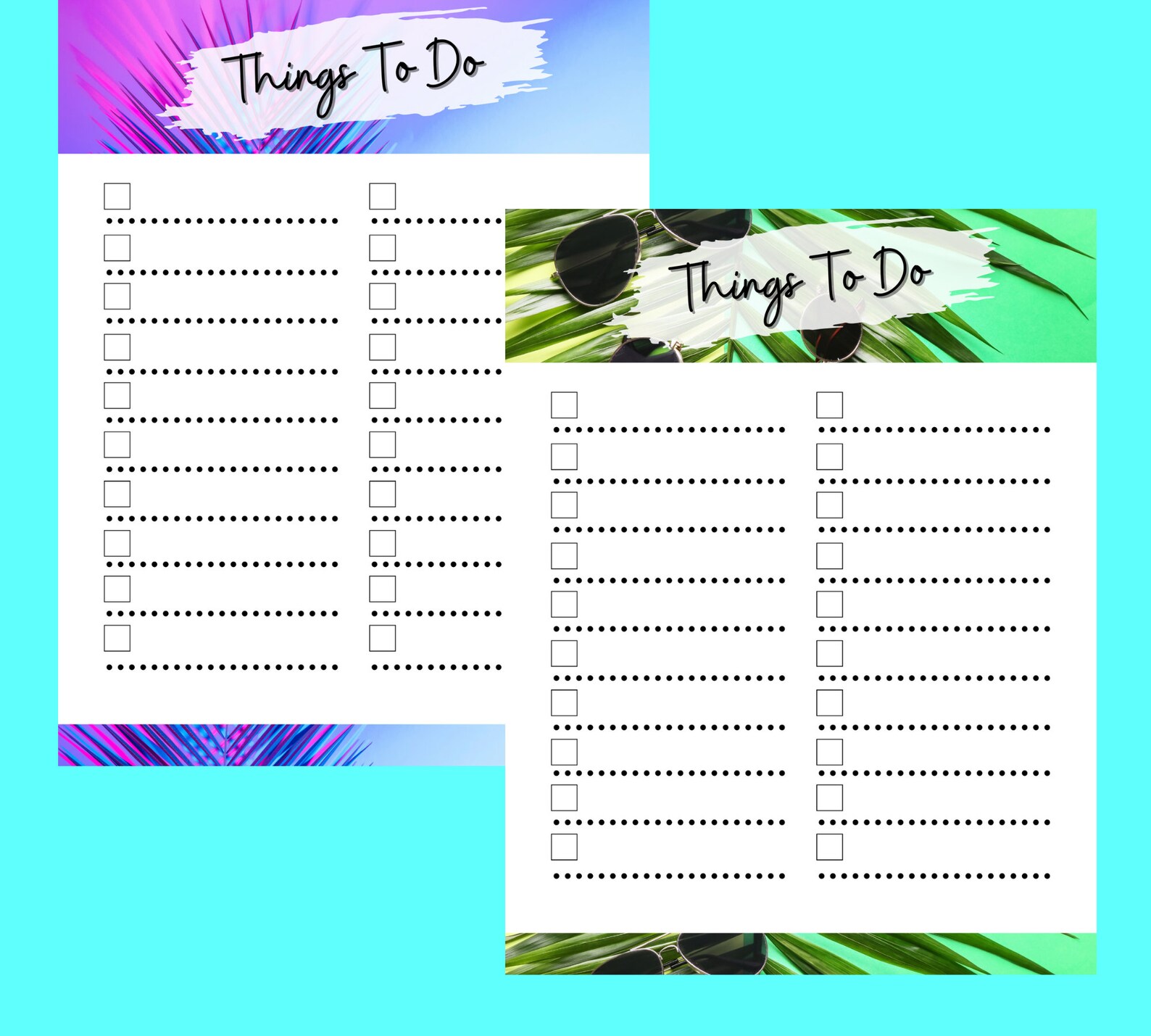 Printable to Do Lists Bundle/printable Pdf/instant Download Digital ...