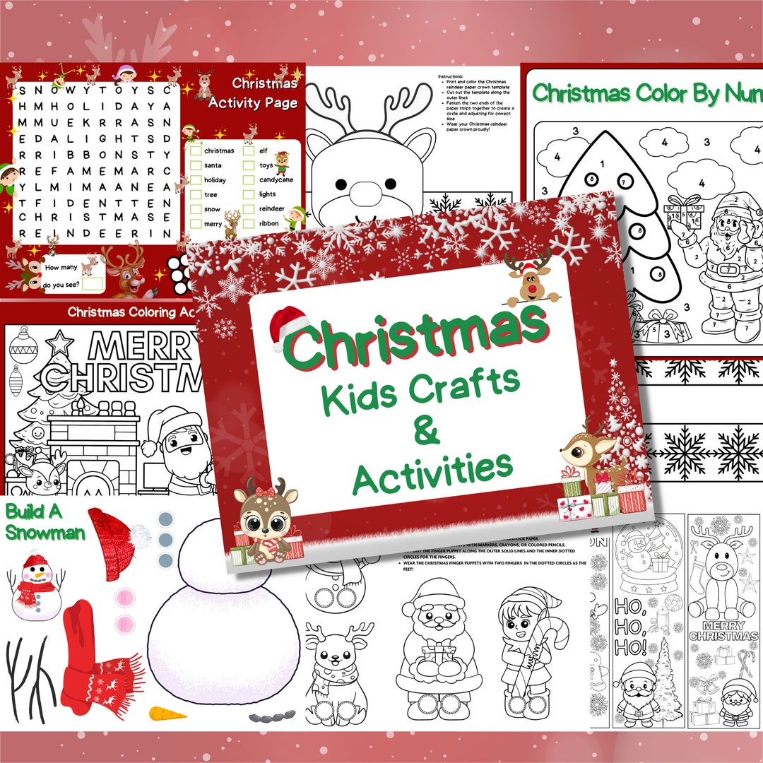Printable Christmas Kids Crafts and Activity Bundle-build A Snowman ...