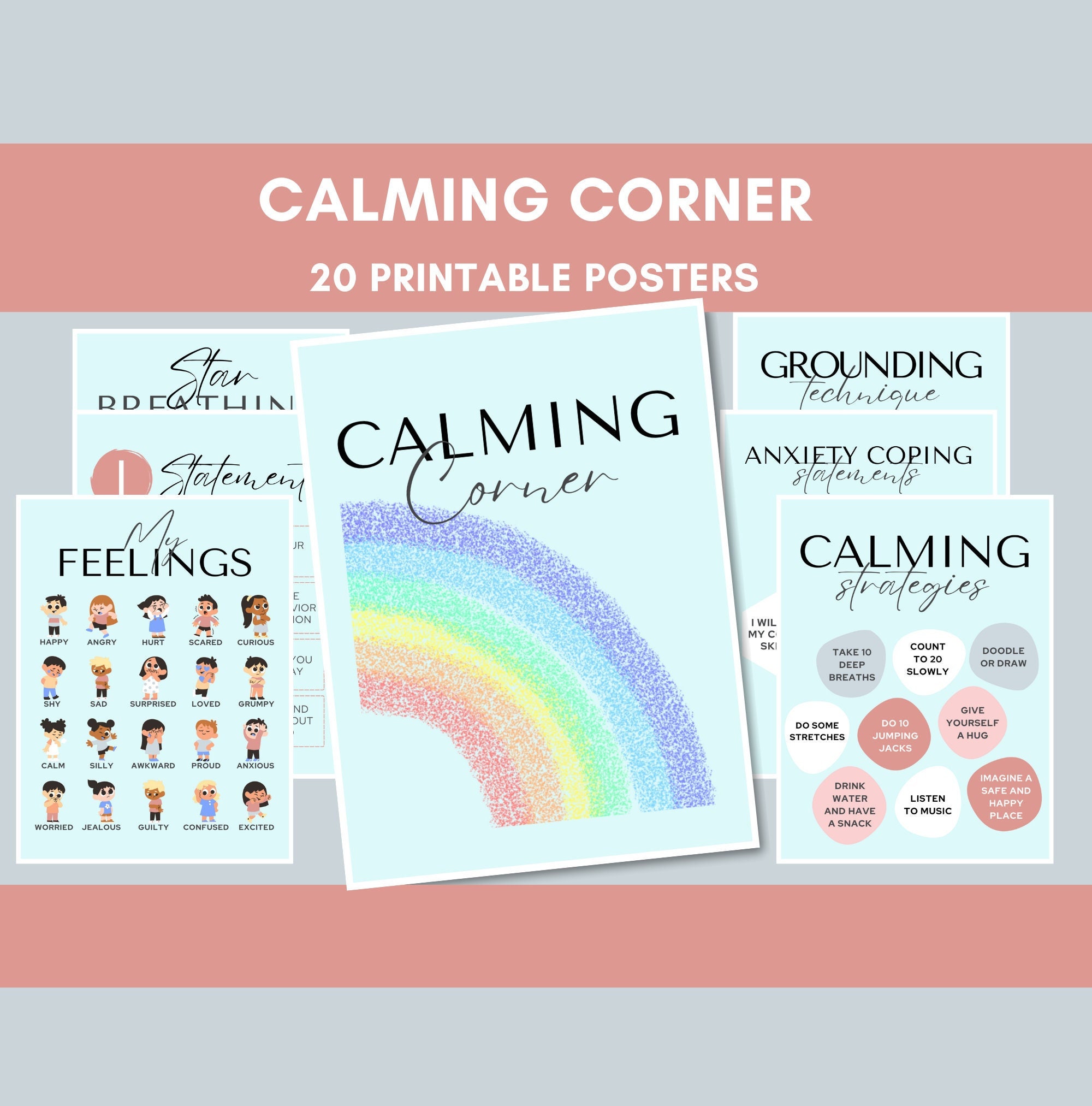 20 Printable Mental Health Posters/calming Posters for Groups ...