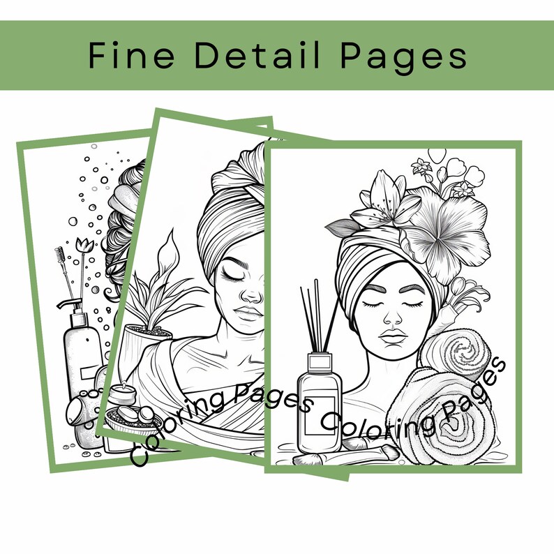 Printable Spa Day Coloring Pages/24 Pages/adult Day at the Spa Coloring ...