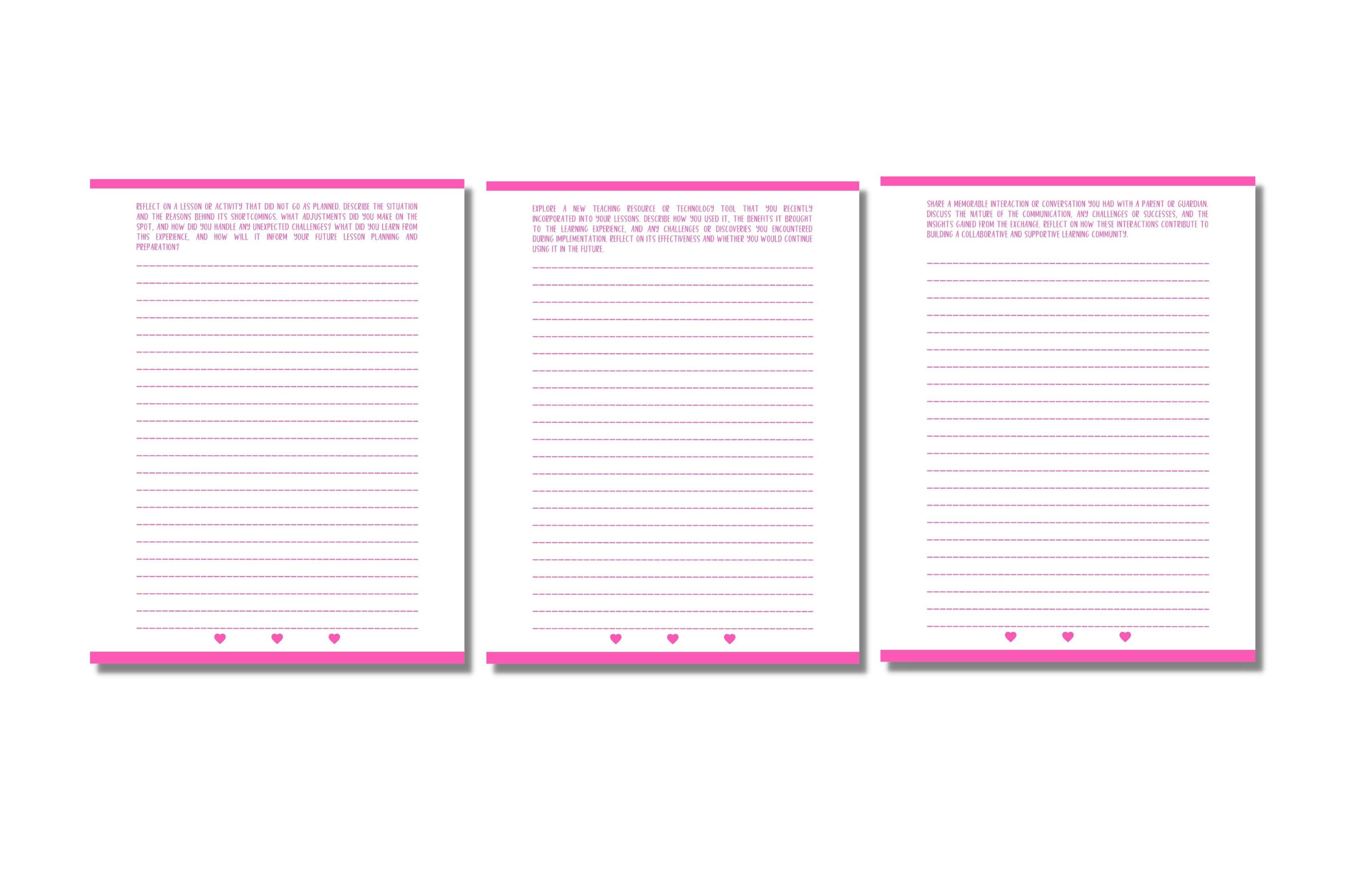 Teacher Journal Bundle Template/canva Planner Template/fully Editable ...