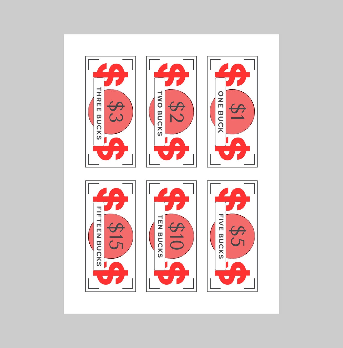 Kids Reward Bucks/editable Printable Child Rewards/8 Colors/printable ...