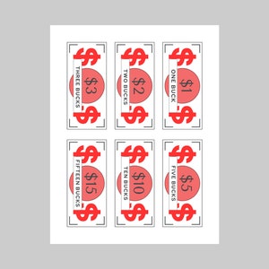 Kids Reward Bucks/editable Printable Child Rewards/8 Colors/printable ...